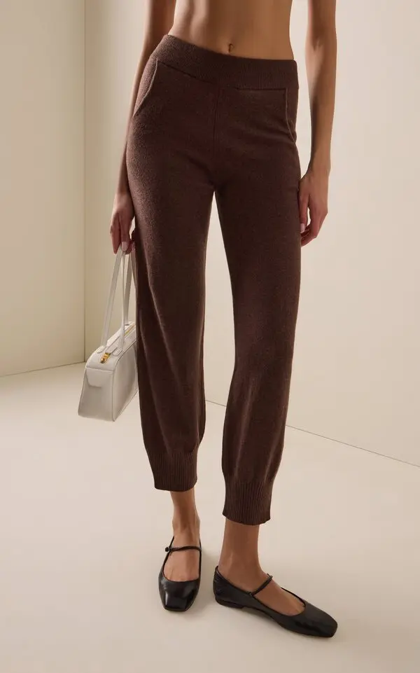 AMIYA Heritage Travel Cashmere Wide-leg Pants