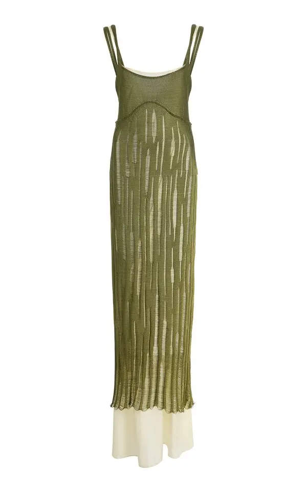 AISLING CAMPS Nymph Poplin Maxi Dress - Green