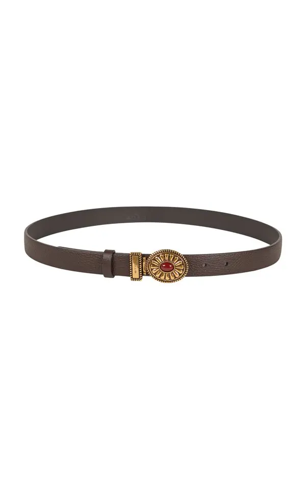 Etro Rossette Leather Belt - Brown