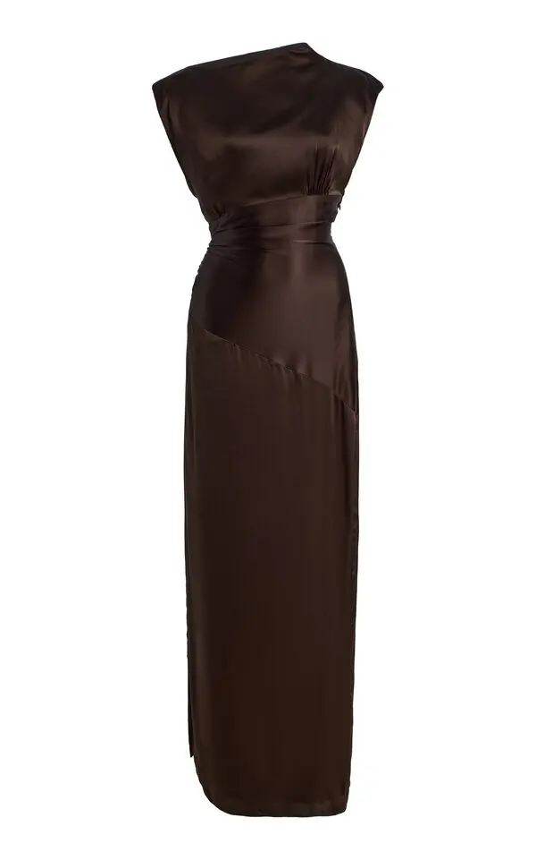 TWP On The Side Silk Dress - Brown