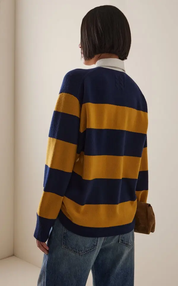 NILI LOTAN Rashida Wool-cashmere Rugby Sweater