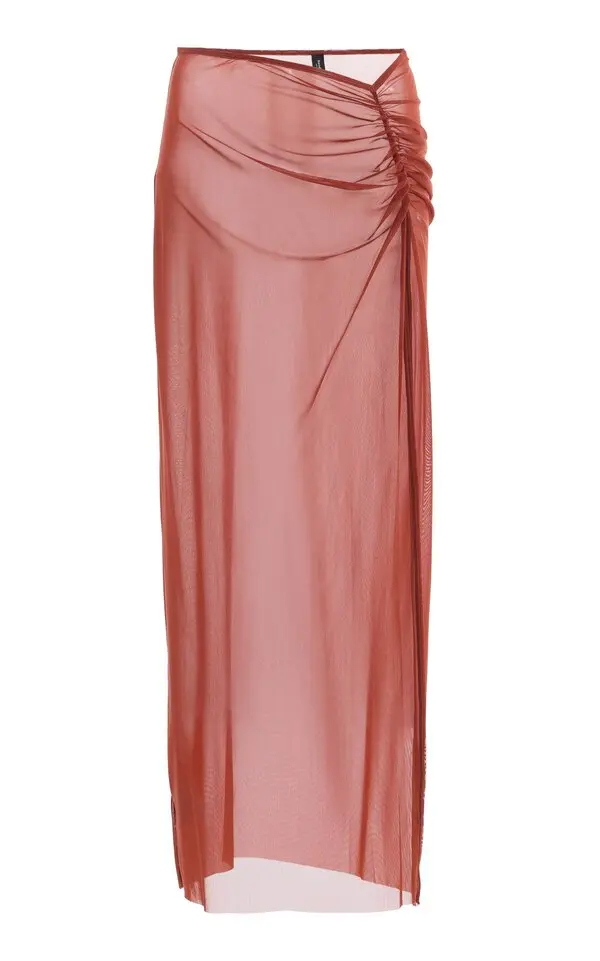 Bond Eye Claudia Mesh Maxi Skirt - Brown