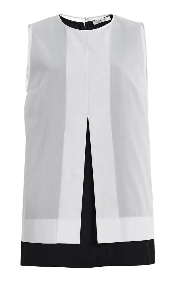 THE ROW Sleeveless Layered Cotton Top - White