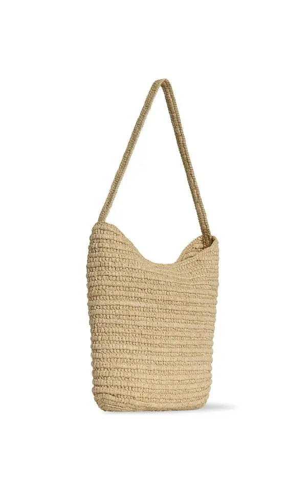 THE ROW Alma Raffia Shoulder Bag - Neutral