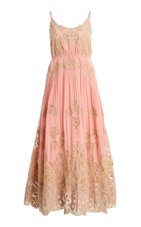 Sea Gracelyn Embellished Lace Maxi Dress - Pink