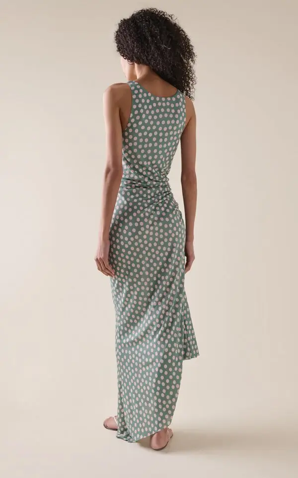 Alaïa Gathered Jersey Maxi Dress