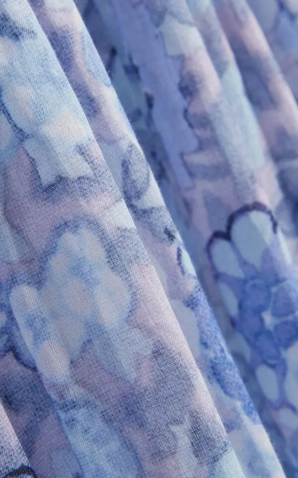 Chloé Floral-printed Cotton Voile Tiered Midi Dress