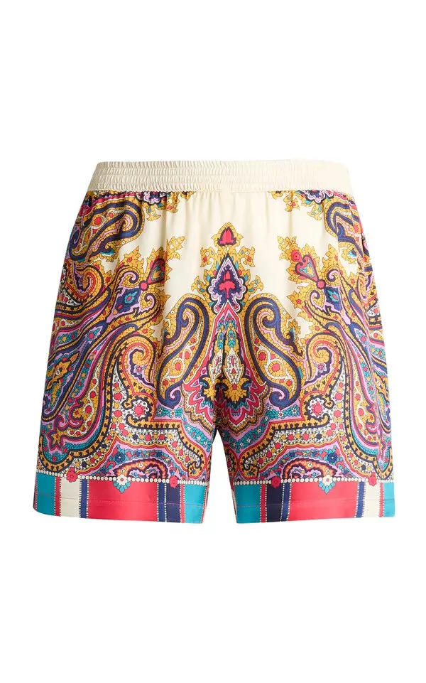 Etro Printed Twill Shorts
