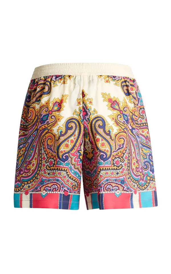 Etro Printed Twill Shorts