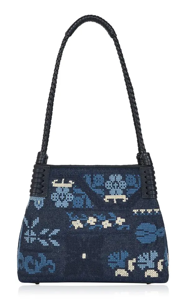 Etro Denim Libra Shopping Bag - Blue