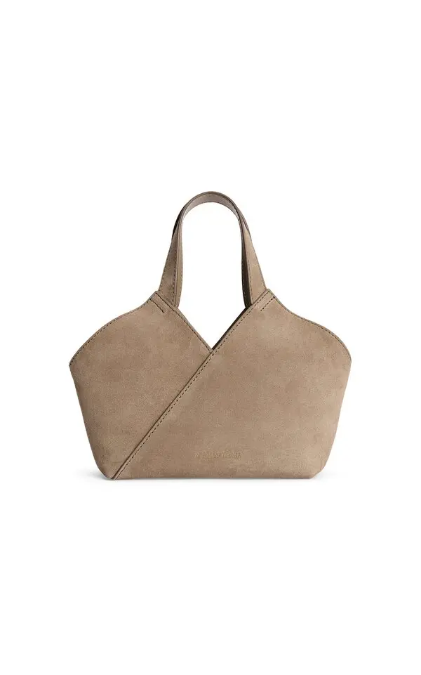 BY MALENE BIRGER Lullie Suede Top Handle Bag - Neutral