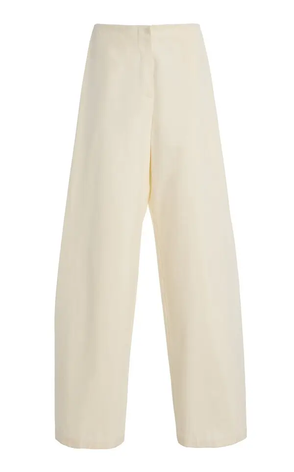 THE ROW Galileio Barrel-leg Pants - White