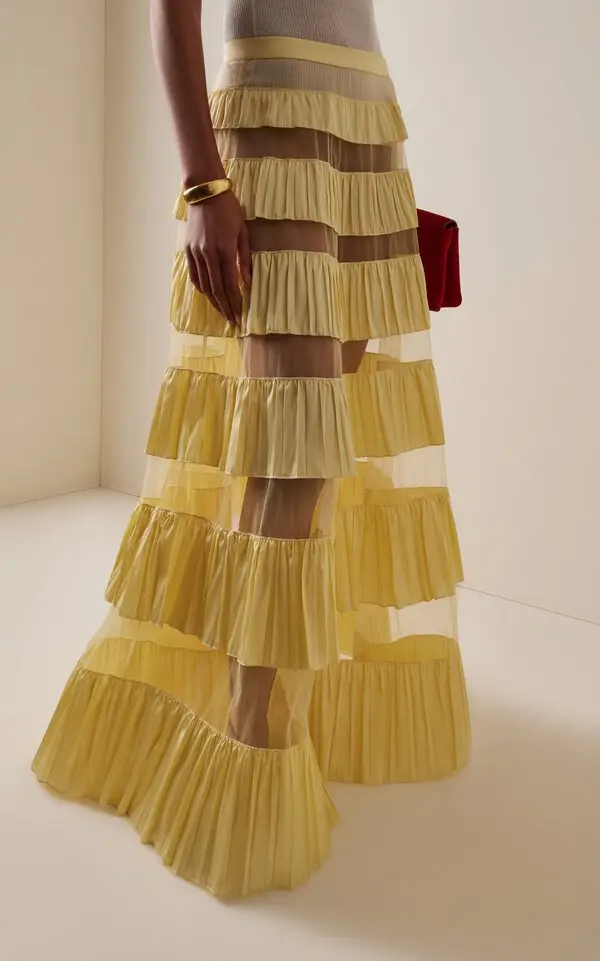 Aflalo Xorina Tiered Mesh Skirt