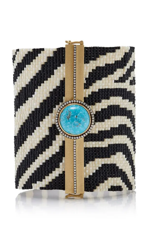 SILVIA FURMANOVICH Zebra Woven Bead Bracelet