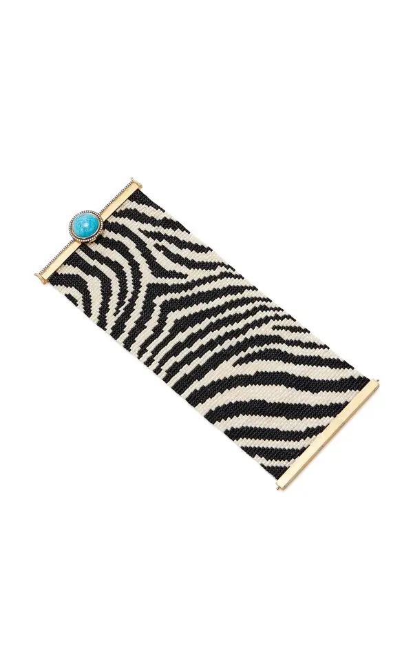 SILVIA FURMANOVICH Zebra Woven Bead Bracelet