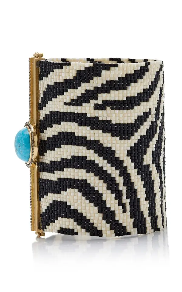 SILVIA FURMANOVICH Zebra Woven Bead Bracelet