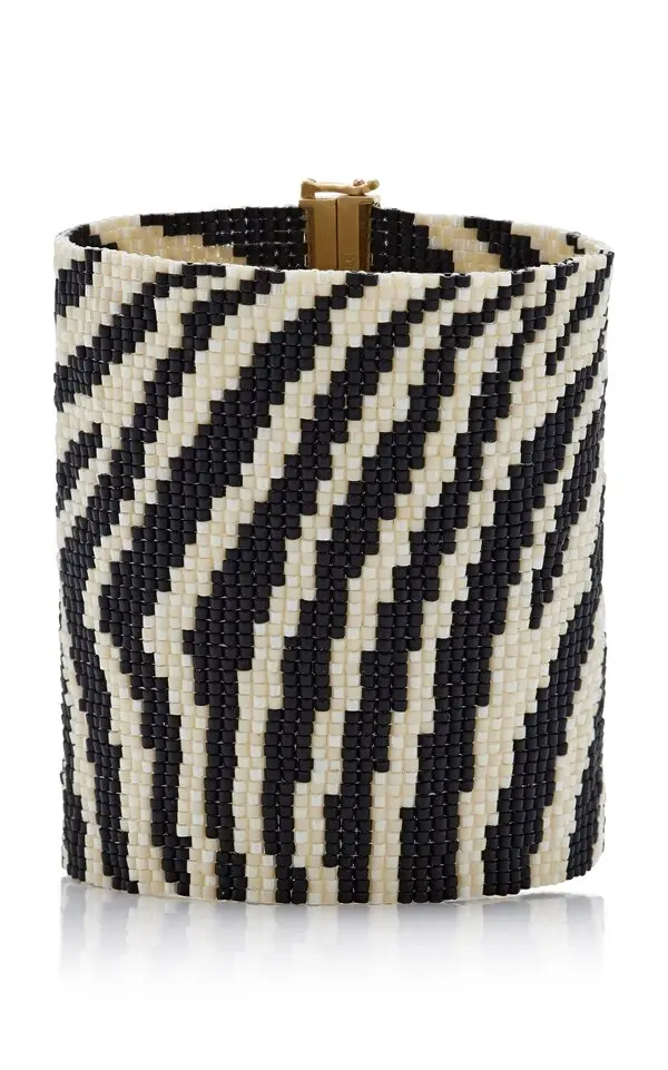 SILVIA FURMANOVICH Zebra Woven Bead Bracelet