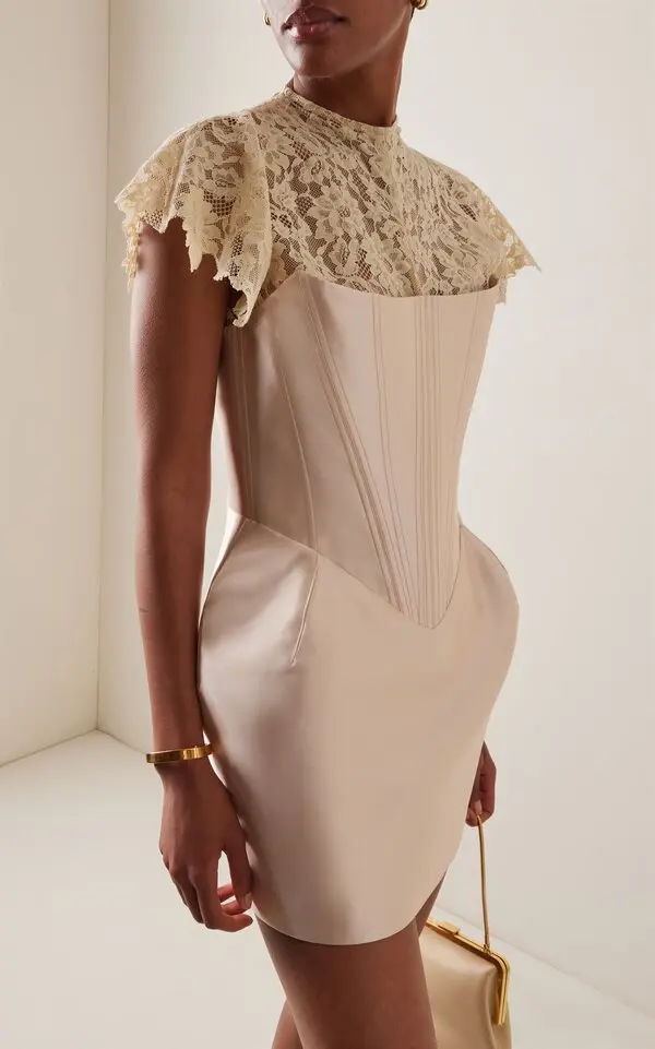 DE LA VALI Exclusive Catalina Satin Mini Dress