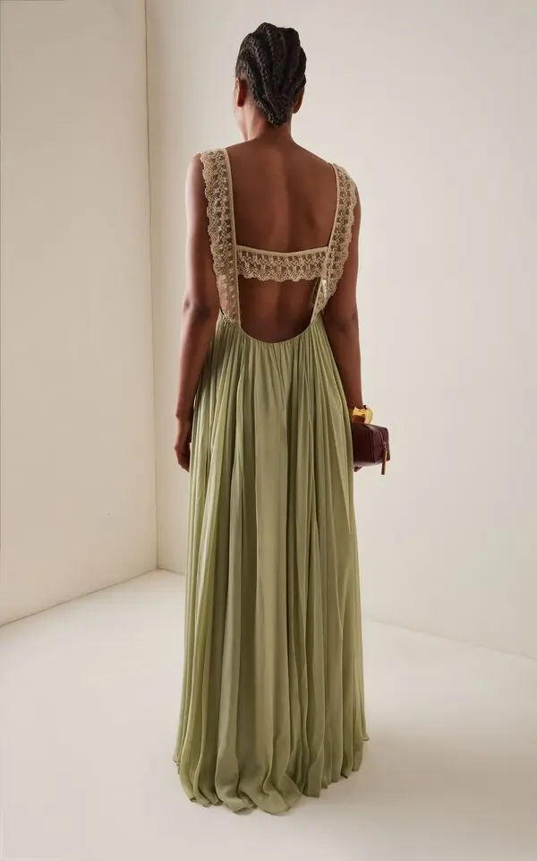 DE LA VALI Exclusive Carmela Chiffon Maxi Dress