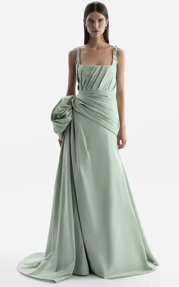 Rachel Gilbert Orta Draped Ball Gown