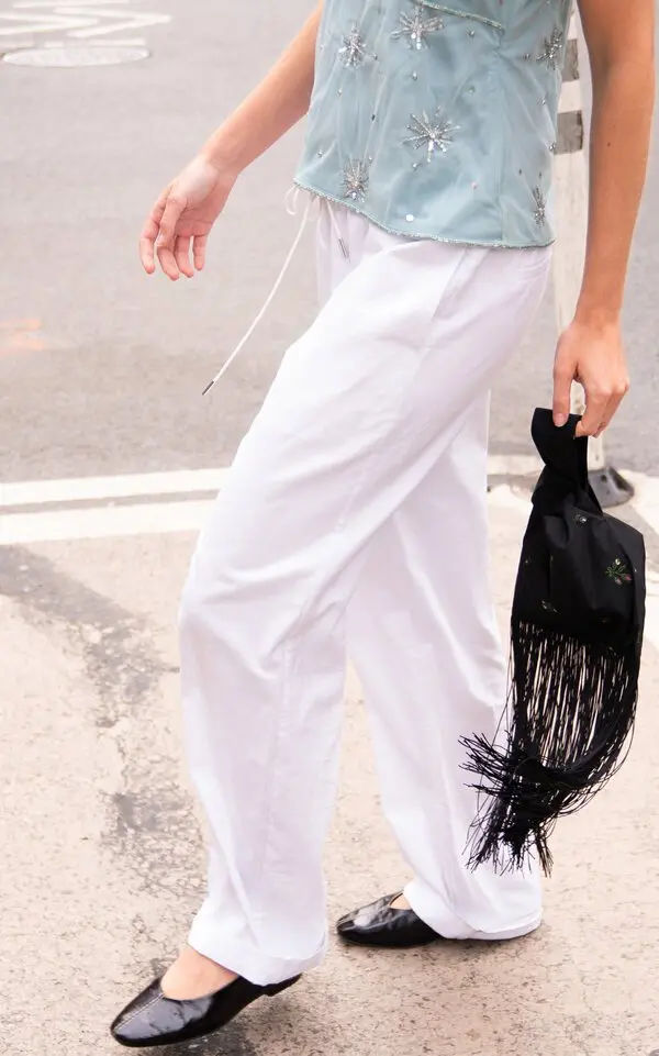 MÉLISSE The Minuit Knot Bag In Taffeta