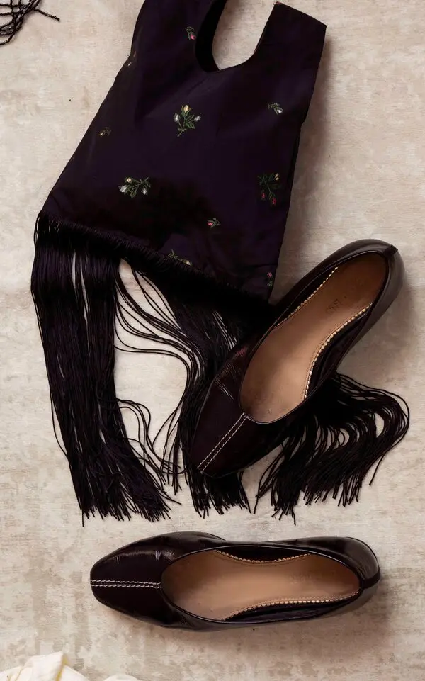 MÉLISSE The Minuit Knot Bag In Taffeta