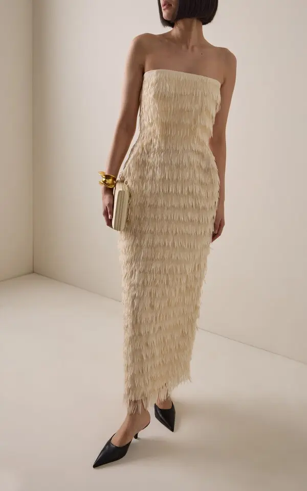 Maticevski Marigold Fringed Maxi Dress