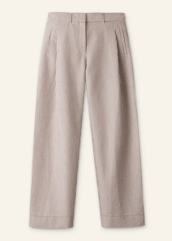 ME+EM Seersucker Striped Trousers