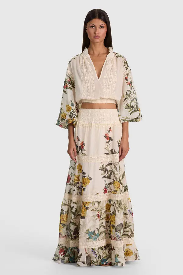 Alice + Olivia Cassie Embroidered Blouse