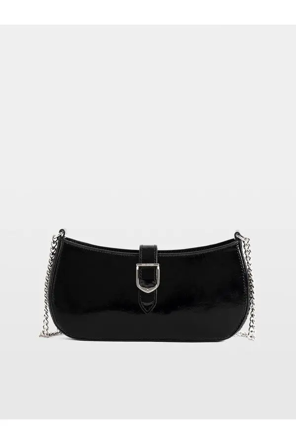 Zadig&Voltaire Janis Vintage Patent Bag With Signature Wings