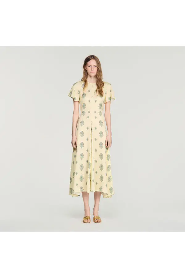 Sandro Paisley Print Maxi Dress