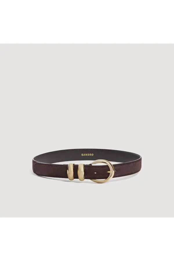 Sandro Suede Leather Belt