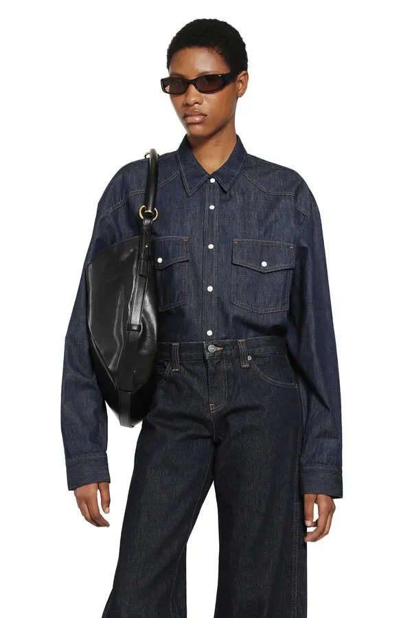 Khaite Grenon Chambray Shirt - Blue
