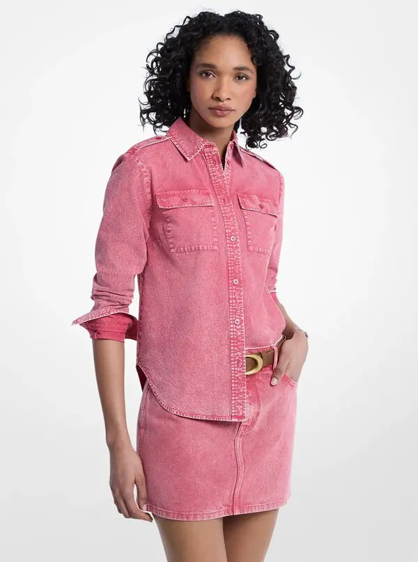 Michael Kors Garment-dyed Denim Shirt