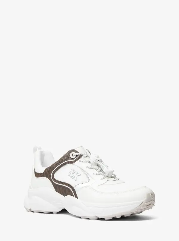 Michael Kors Jett Mixed-media Trainer