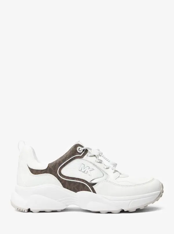 Michael Kors Jett Mixed-media Trainer