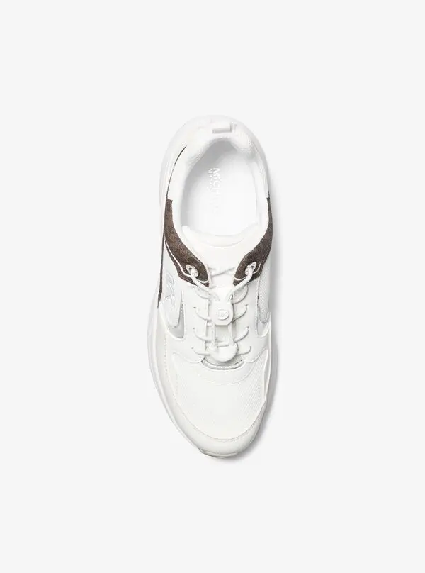 Michael Kors Jett Mixed-media Trainer
