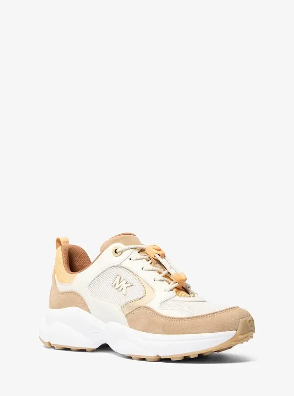 Michael Kors Jett Mixed-media Trainer