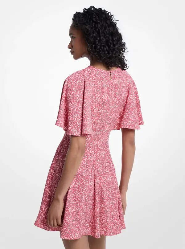 Michael Kors Printed Satin Crepe Mini Dress