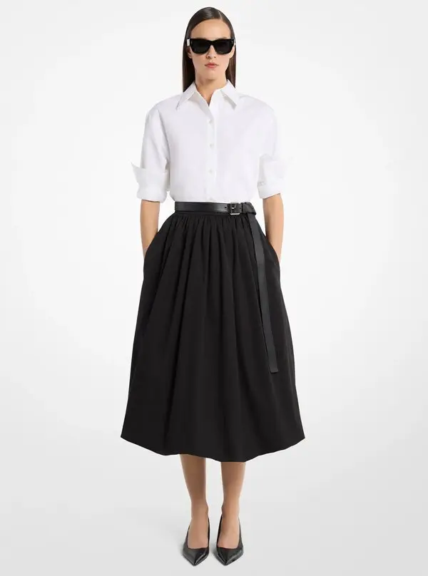 Michael Kors Cotton Poplin Bubble Skirt