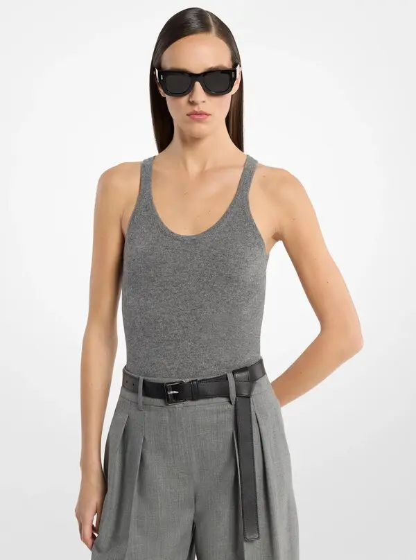 Michael Kors Cashmere Blend Tank Top - Grey