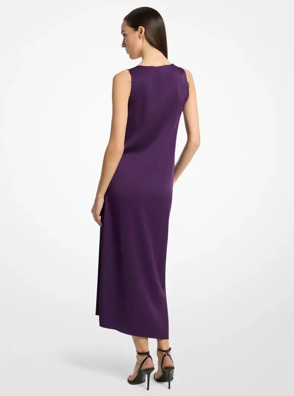 Michael Kors Draped Satin Tank Dress