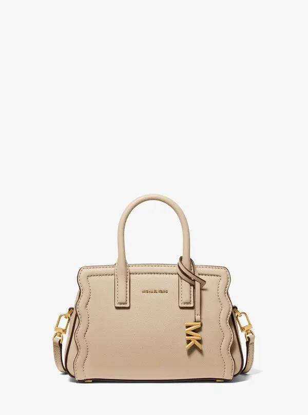 Michael Kors Laila Extra-small Pebbled Leather Convertible Crossbody Bag - Natural