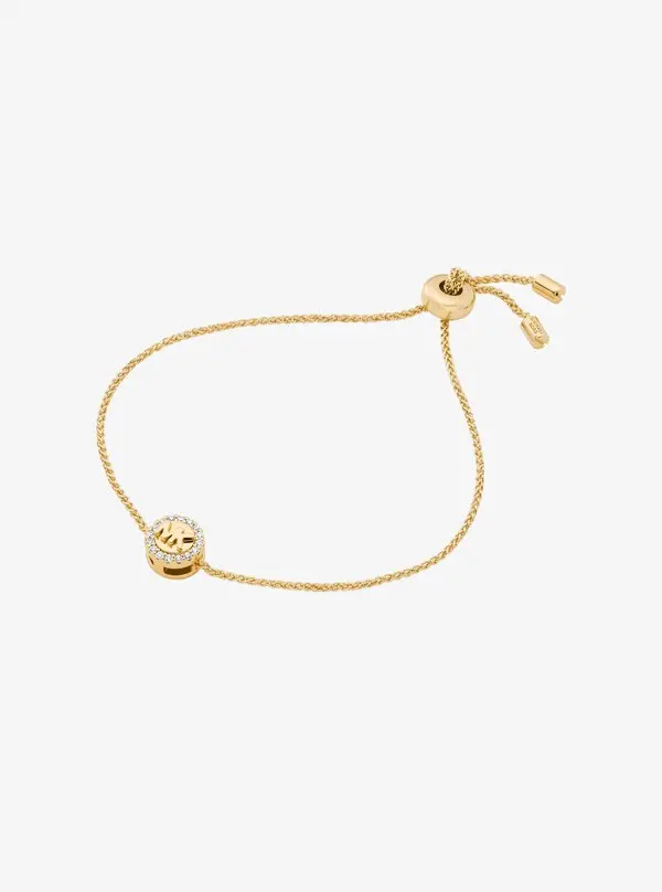 Michael Kors Pavé Logo Pendant Slider Bracelet
