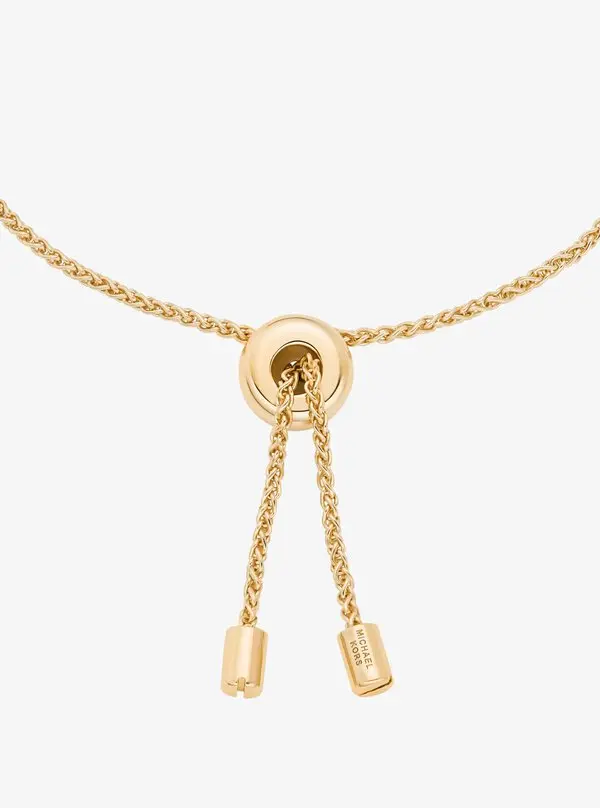 Michael Kors Pavé Logo Pendant Slider Bracelet