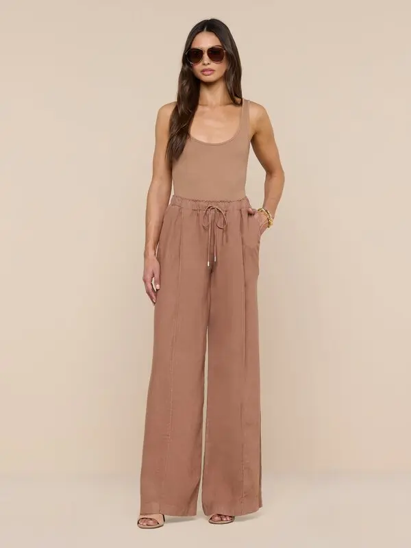 L'Agence Connie Linen Drawstring Trouser