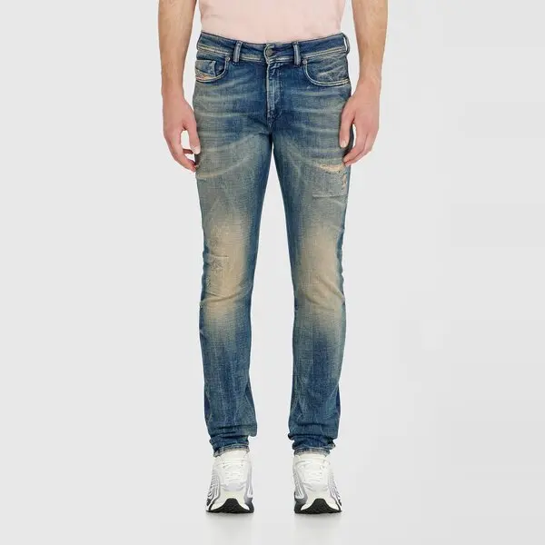 DIESEL® Sleenker Low Waist Zip Fly Skinny Jeans - Blue