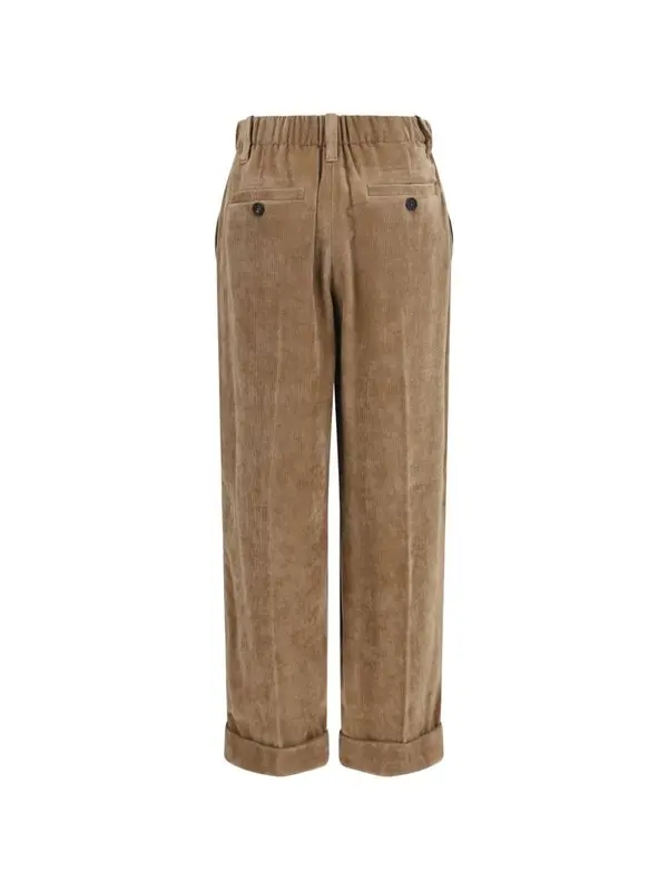 Brunello Cucinelli Pleated Corduroy Trousers - Multicolor