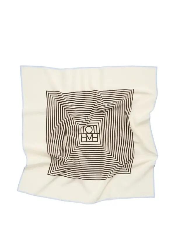 TOTEME Monogram Silk Foulard - Multicolor