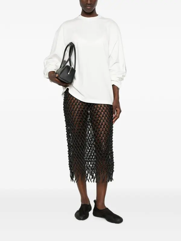 JIL SANDER Logo Print Long Sleeve Cotton T-shirt - Multicolor